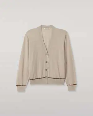 Johnstons Of Elgin Effie Superfine Cashmere V-neck Cardigan - Cream