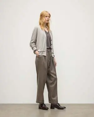 Johnstons Of Elgin Effie Superfine Cashmere V-neck Cardigan - Cream