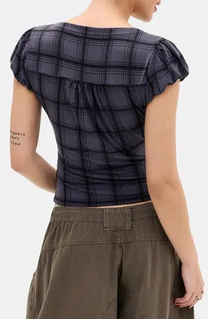BDG URBAN OUTFITTERS Penny Ruched Top - Blue