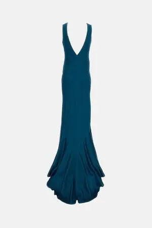 Max Mara Abito Lungo In Envers Satin