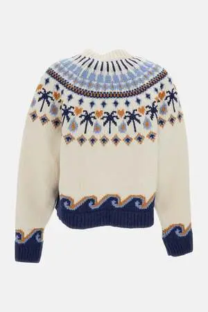Alanui Jacquard Knit Sweater - White