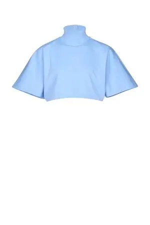 Alaïa Highneck T-shirt In Blue