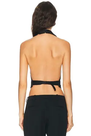 MAISON MARGIELA Cropped Halterneck Gilet Top