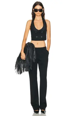 MAISON MARGIELA Cropped Halterneck Gilet Top