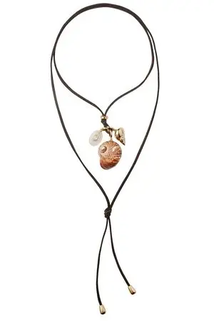 Éliou Area Charm Wrap Necklace In Brown