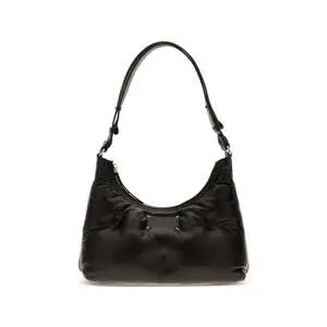 MAISON MARGIELA Lambskin Matelassé Shoulder Bag - Black