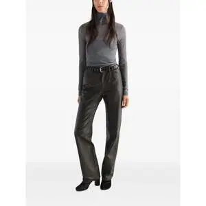 LEMAIRE High Neck Long Sleeve Top - Gray
