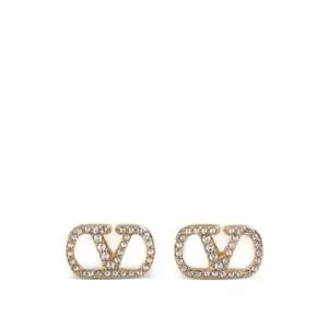 Valentino Garavani Vlogo Signature Crystal Earrings - Gold