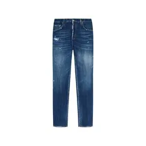 Dsquared2 Denim Jeans With Paint Splatter Effect - Blue