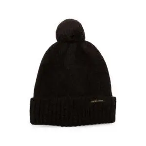 GOLDEN GOOSE Beanie Hat With Pompom Detail - Brown