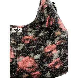 GANNI Embellished Floral Print Tote Bag With Detachable Shoulder Strap
