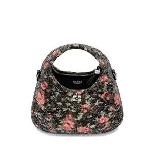 GANNI Embellished Floral Print Tote Bag With Detachable Shoulder Strap