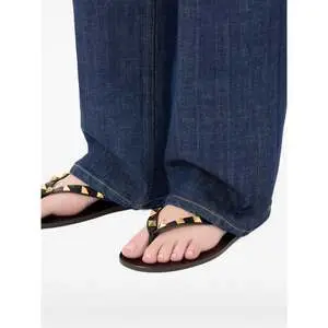 Valentino Garavani Studded Calfskin Flip-flops
