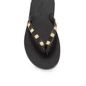 Valentino Garavani Studded Calfskin Flip-flops