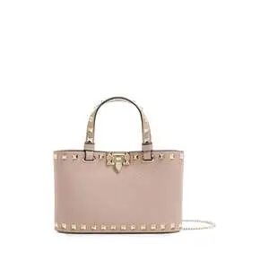 Valentino Garavani Studded Tote Bag With Chain Strap - Pink