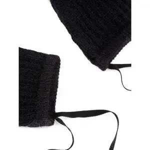 ANN DEMEULEMEESTER Rib-knit Silk & Mohair Gloves
