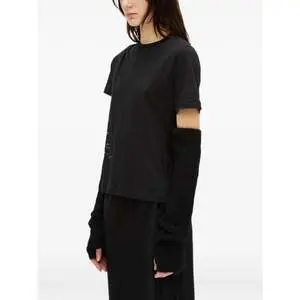 ANN DEMEULEMEESTER Rib-knit Silk & Mohair Gloves