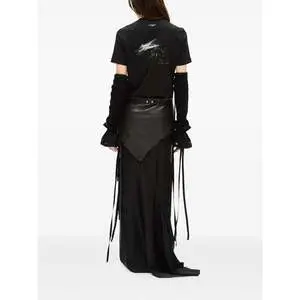 ANN DEMEULEMEESTER Rib-knit Silk & Mohair Gloves