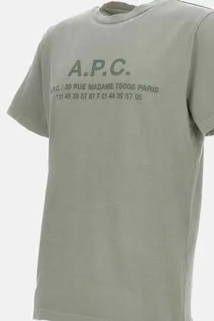 A.p.c. Short Sleeve Crewneck T-shirt With Graphic Print - Multicolor