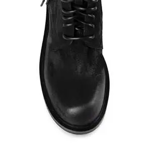 ANN DEMEULEMEESTER Suede Lace-up Zip Combat Boots