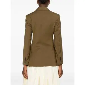 Max Mara Tailored Blazer With Notched Lapel - Green