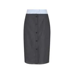 Prada Grey Layered Effect Pencil Skirt - Gray