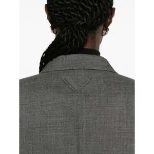 Prada Grey Jackets Blazers