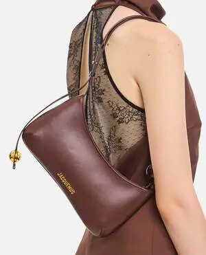 Jacquemus Le Bisou Perle Leather Shoulder Bag