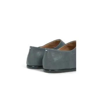 MAISON MARGIELA Grey Aged Leather Tabi Split Toe Loafers - Gray
