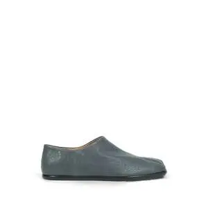 MAISON MARGIELA MAISON MARGIELA Grey Aged Leather Tabi Split Toe Loafers Gray