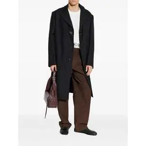 MAISON MARGIELA Leather Tabi Toe Slip-on Flat - Black