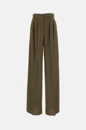 Max Mara Pinstriped Wide-leg Trousers - Multicolor