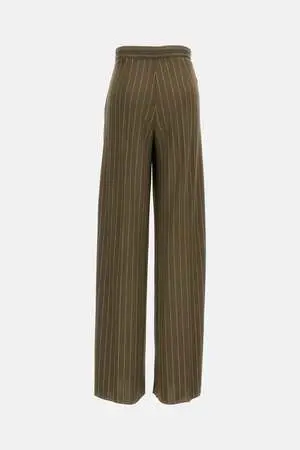 Max Mara Pinstriped Wide-leg Trousers - Multicolor