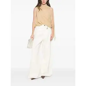 Sportmax Cotton Wide-leg Jeans - White