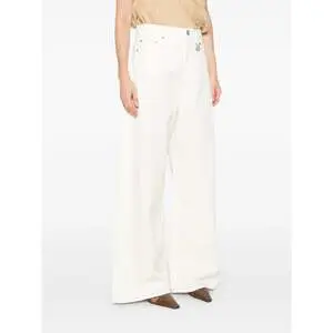 Sportmax Cotton Wide-leg Jeans - White
