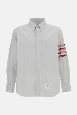 Thom Browne University Stripe 4-bar Lobster Oxford Shirt - Multicolor