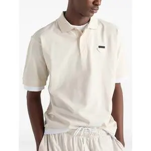 Prada Neutrals Polo Shirts - Cream