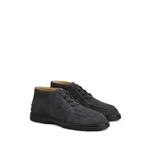 TOD'S Grey Suede Lace-up Trainers - Gray