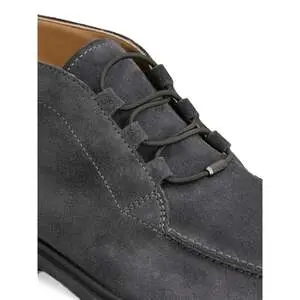 TOD'S Grey Suede Lace-up Trainers - Gray