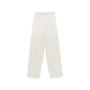 Prada Wide Leg Cotton Trousers - Gray