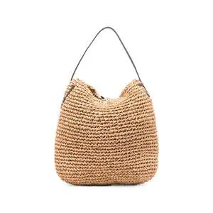 JW Anderson J.W. Anderson Raffia Woven Tote Bag Cream