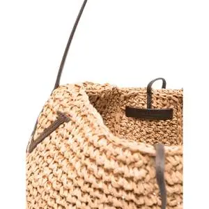 JW Anderson Raffia Woven Tote Bag - Cream