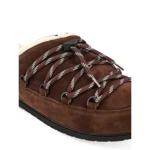 Prada Suede Shearling Lined Shoes - Brown