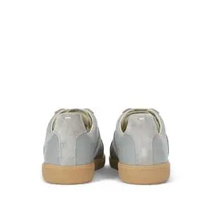 MAISON MARGIELA Low-top Paneled Suede And Leather Trainers - Blue