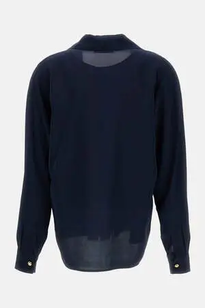 Max Mara Silk Crêpe De Chine Polo Shirt - Multicolor