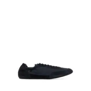 Prada Panelled Suede Trim Slip-on Trainers - Black