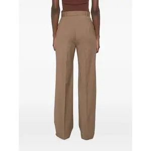 Max Mara Striped Virgin Wool Trousers - Brown