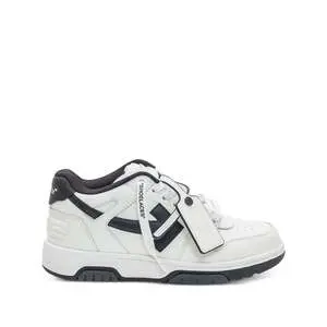 Off-White Calfskin Leather Arrow Detail Trainers - White