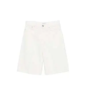 TOTEME Knee-length Denim Shorts - White