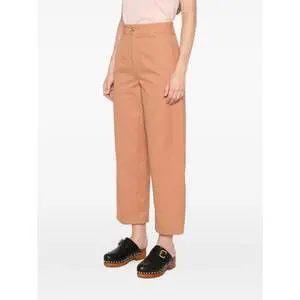 Chloé High-waisted Wide-leg Trousers - Pink